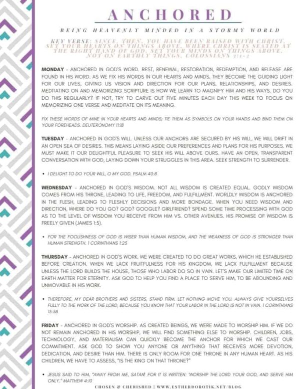Free Scripture Writing and Prayer Prompts | Anchored - Being Heavenly ...